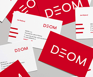DEOM - redesign logotypu - Atlantic, reklamní a internetová agentura Třebíč